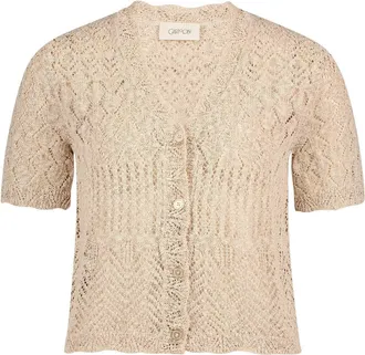 Cartoon Strick-Cardigan mit V-Ausschnitt
