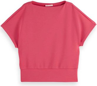 Scotch & Soda Womens Tencel Sleeveless Sweatshirt, Electric Pink, 42