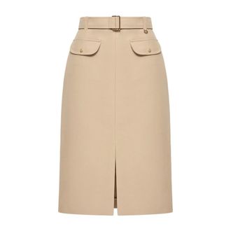 Moncler Femme, Jupes, Beige, Taille: 38 FR Jupe Midi