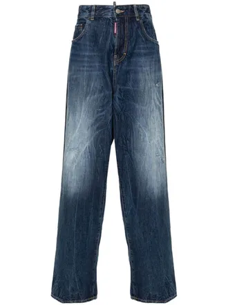 Dsquared2 Weite Icon Eros High-Rise-Jeans - Blau
