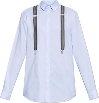 Moschino Homme, Chemises, Bleu, Taille: M Logo Shirt