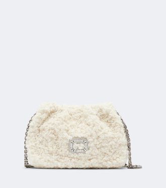 Roger Vivier Sac Pilgrim Micro en shearling