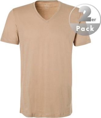 Ragman Herren T-Shirts braun Baumwolle