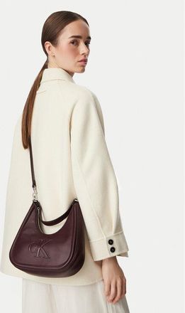 Calvin Klein Handtasche Bold Ck Small Crescent Bag LV04F3561G Dunkelrot