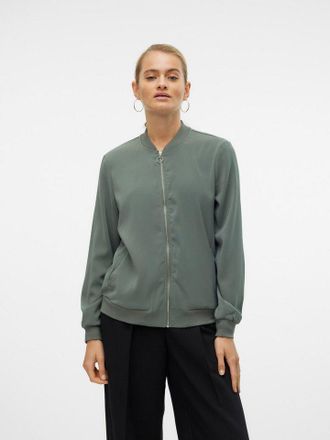 Vero Moda Kurzjacke VMCONNY, leichte Jacke f&uuml;r den &Uuml;bergang seitliche Eingrifftaschen, Rippb&uuml;ndchen