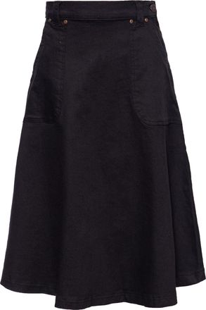 Queen Kerosin Damen Vintage Denim Swing Rock A-Linie Regular Fit