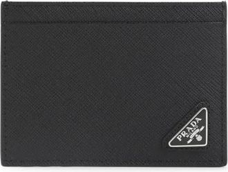 Prada Portemonnaies - Textured Leather Clutch With Multiple Card Slots - Gr. unisize - in Schwarz - f&uuml;r Damen