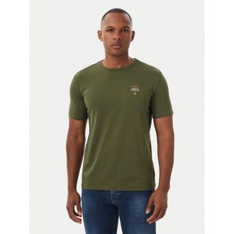 Aeronautica Aeronautica Militare T-Shirt Girocollo AM1UTI005 Khakifarben Regular Fit