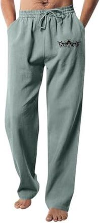 Generic Jogging Homme Pantalon Jogging Homme Pantalon Survetement Homme Confortable Classique - Pantalon Lin Homme Mode Halloween - Couleur Pure, Flat Front, 