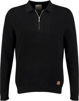 Key Largo Key Largo Klanfield Polo Zip Pull-Over, Noir (1100), Large Homme