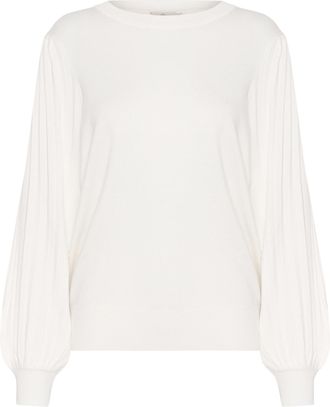 Kaffe Strickpullover KAlone Strickpullover Damen Elegant Rundhals Mode Pullover Casual Winterpullover Gestrickter Chalk L