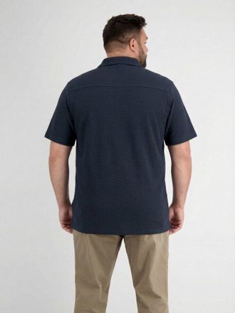 Lerros Poloshirt Poloshirt mit durchgehender Knopfleiste, gro&szlig;e Gr&ouml;&szlig;en