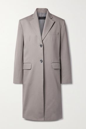Nili Lotan Glenn Mantel Aus Twill Aus Einer Baumwoll-leinenmischung - Grau