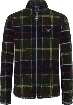 Barbour Fleecejacke Tartan Sherpa mit Zip und Stehkragen in