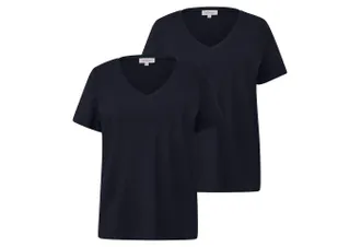s.Oliver T-Shirt Basic V-Ausschnitt, kurze &Auml;rmel, 2er Pack