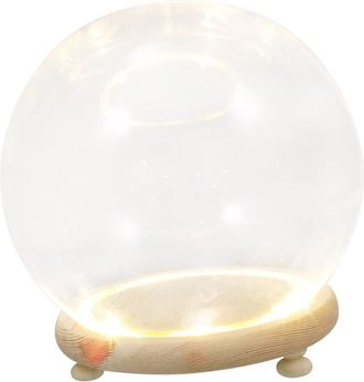 Amosfun Glasabdeckung Mit Led Licht 10cm Dekorative Schutzh&uuml;lle F&uuml;r Miniaturlandschaften Und Blumen F&uuml;r Schreibtisch Und Wohnraumdekoration