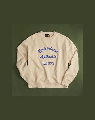 Timberland Sweatshirt mit Rundhalsausschnitt und geb&uuml;rstetem R&uuml;cken f&uuml;r Damen in Beige, Damen, Beige, Gr&ouml;&szlig;e