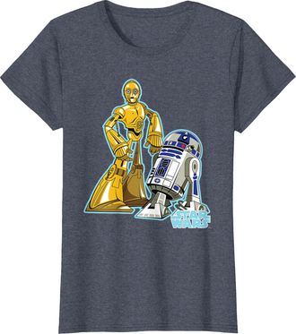 Star Wars C 3PO & R2 D2 Character T-Shirt