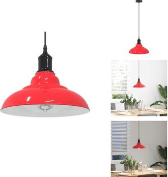 vidaXL Pendelleuchte Höhenverstellbar E27 Rot Glänzend ø 31 cm Metall - Pendelleuchte - Pendelleuchten - Pendellampe - Pendelleuchte Für Küche