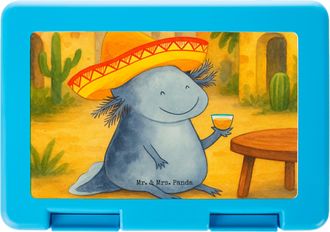 Mr. & Mrs. Panda Aufbewahrungsbox Axolotl Tequila Design - Geschenk, Urlaub, Brotbox, Lunchbox, Brotdose, trinken, Motivation, Brotb&uuml;chse, Spruch, Party, Lebensmittel,