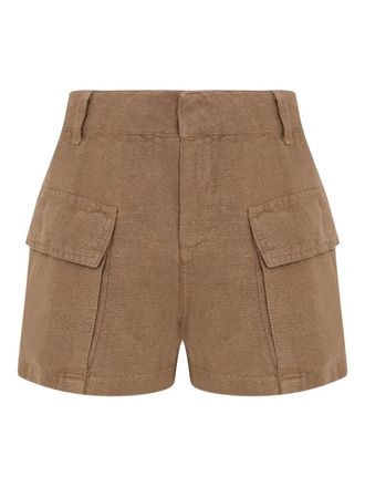 Osklen short en lin à poches cargo - Marron