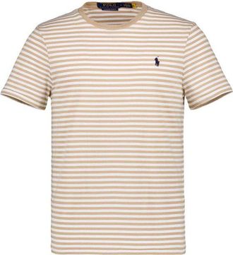 Polo Ralph Lauren Herren T-Shirt beige Baumwolle gestreift Slim Fit