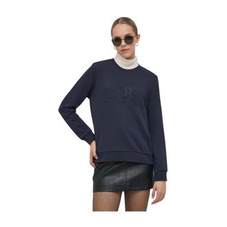 GANT Tonal Shield Rundhals-Sweatshirt - - Sweatshirts & Hoodies - Damen - Blau - XS