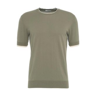 Paolo Pecora Gr&uuml;nes Rundhals-T-Shirt Stilvoll - - Knitwear - Herren - Gr&uuml;n - M