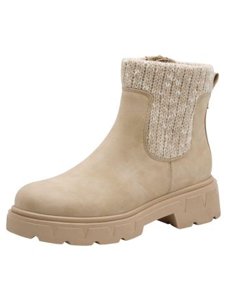 Marco Tozzi Marco Tozzi by Guido Maria Kretschmer Damen Stiefeletten mit Rei&szlig;verschluss Elastisch, Beige (Beige Comb), 37 EU