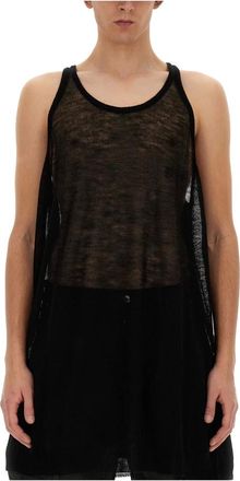 Rick Owens Homme, Tops, Noir, Taille: ONE Size Maglia D&eacute;bardeur