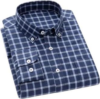 Generic Chemises pour homme, coupe ajust&eacute;e, chemise unie formelle &agrave; carreaux, haut d&eacute;contract&eacute; daffaires, 2705-3, XXL
