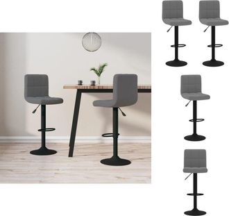 vidaXL Barhocker 2 Stk. Dunkelgrau Samt - Samt Sessel - Barhocker - Hochwertiger Stuhl - Drehbares Bürostuhl - Höhenverstellbar