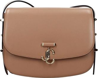 Jimmy Choo London Sac bandouli&egrave;re en cuir avec fermoir logo signature - Femme - Sacs - Brun - Taille: ONE Size