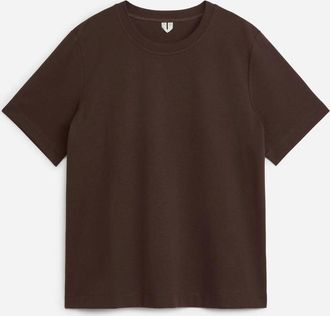 Arket PEARL Schweres T-Shirt -Braun