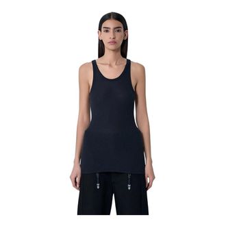 Christophe Lemaire Crewneck Suspender Tank Top - - Tops - Damen - Schwarzk - S
