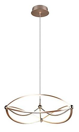 Trio Leuchten LED Pendelleuchte Charivari 321210108, Metall Messing matt, inkl. 42 Watt LED, Switch Dimmer