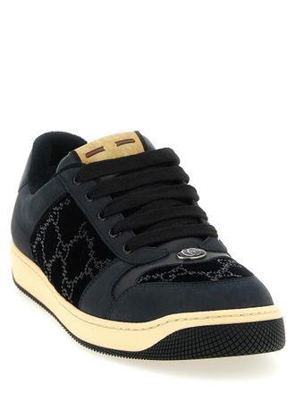 Gucci Womens Black Cotton Low Top Sneakers