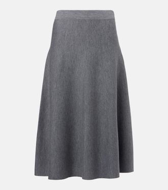 Jardin Des Orangers High-Rise-Midirock aus Wolle