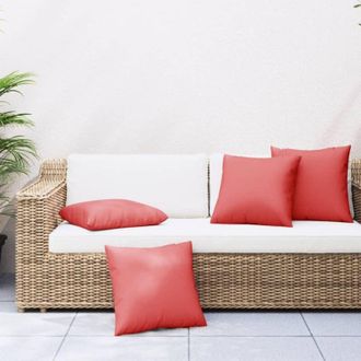 vidaXL Sofakissen 4 Stk. Rot 60x60 cm Stoff Vidaxl