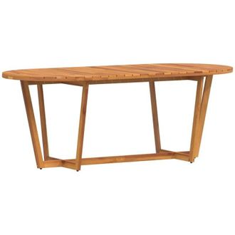 vidaXL Garten-Esstisch Oval 200x90x75 cm Massivholz Akazie vidaXL