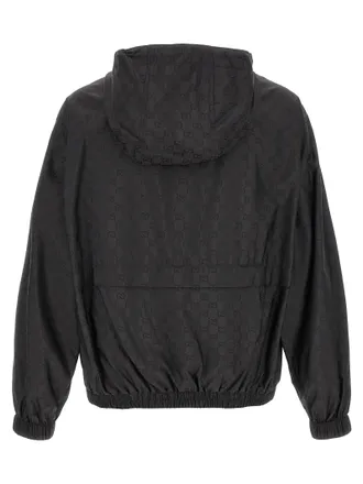 Gucci Mens Black Polyamide Shell Jacket Clothing