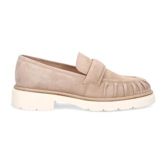 Luca Grossi Femme, Chaussures, Beige, Taille: 39 EU Mocassin Beige en Daim