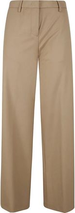 Fabiana Filippi Femme, Pantalons, Brun, Taille: 38 FR Pantalon Large Chevilles D&eacute;couvertes