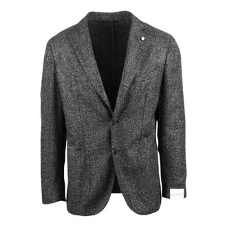 Luigi Bianchi Mantova Taillierter Blazer - - Jackets - Herren - Grau - 4XL