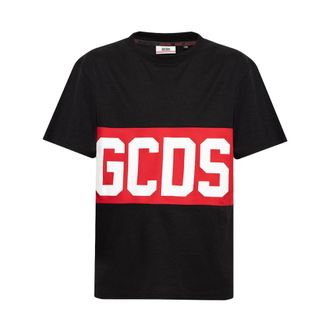 GCDS Logo T-Shirt - - Tops - Herren - Schwarzk - XL