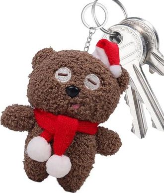Generico Pendentif en forme dours de No&euml;l pour porte-cl&eacute;s en peluche - Pendentif charmant pour sac &agrave; dos pour et adultes pour sac &agrave; dos, sac &agrave; dos, voyage, &eacute;co