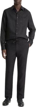 Vince Homme, Pantalons, Noir, Taille: L Pantalon &agrave; Cordon en Chanvre