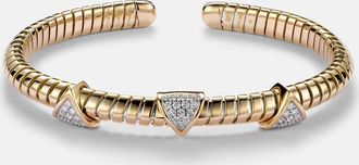 Marina B Armreif Trisolina 3 Station aus 18kt Gelbgold mit Diamanten