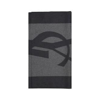 Saint Laurent Cassandre Seidenschal - - Accessories - Herren - Grau - ONE SIZE