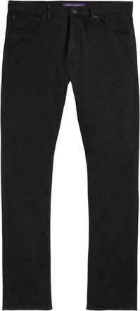 Ralph Lauren Purple Label Schmale Hose im Five-Pocket-Design - Schwarz